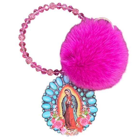 SW TRADING | Accessories | New Sw Trading Guadalupe Pom Pom Keychain In ...